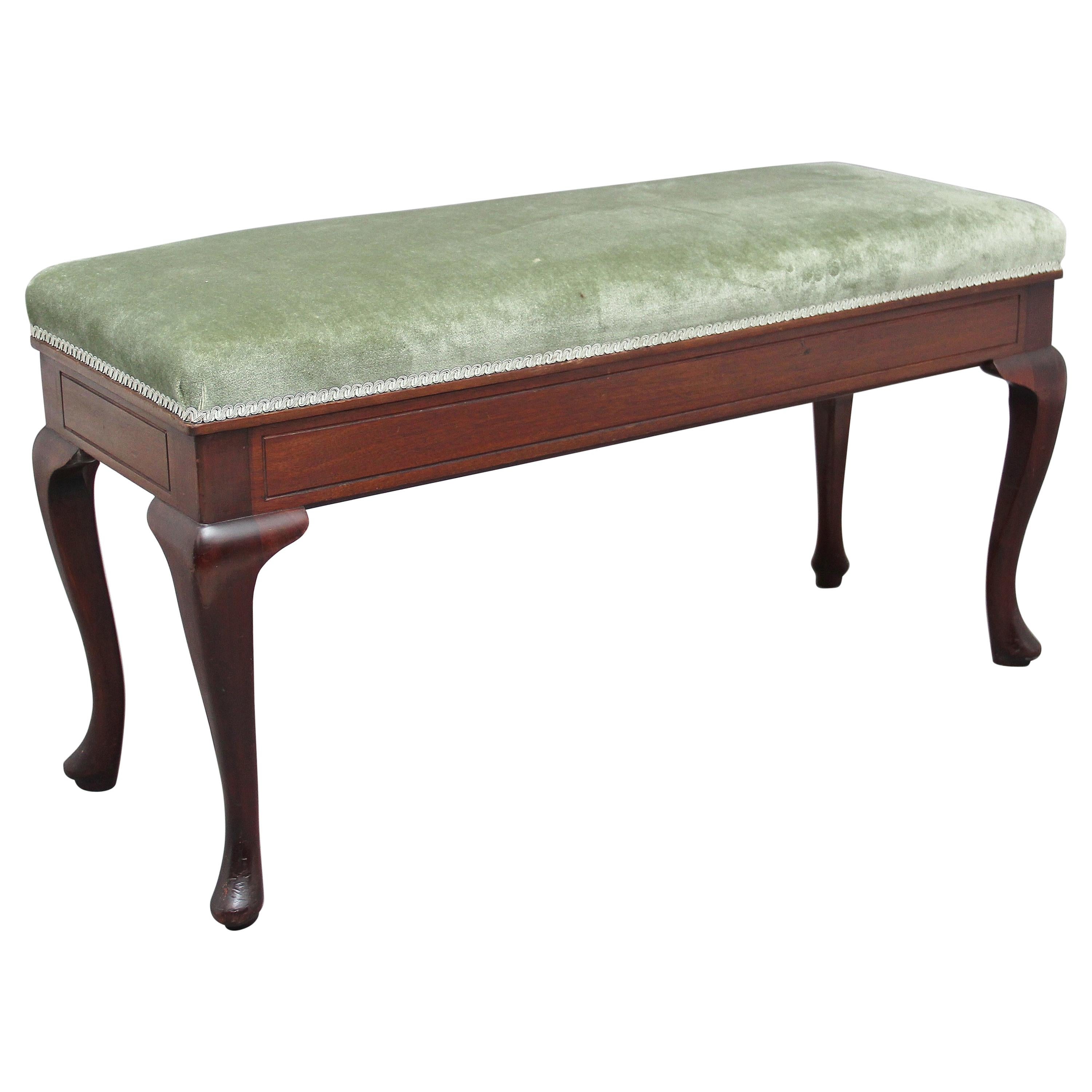 Early 20th Century Mahogany Duet Piano Stool at 1stDibs