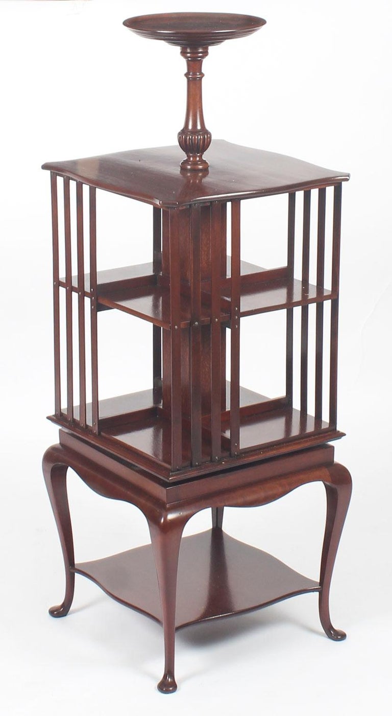 Early 20th Century Mahogany Revolving Bookcase Book Stand with Pedestal ...
