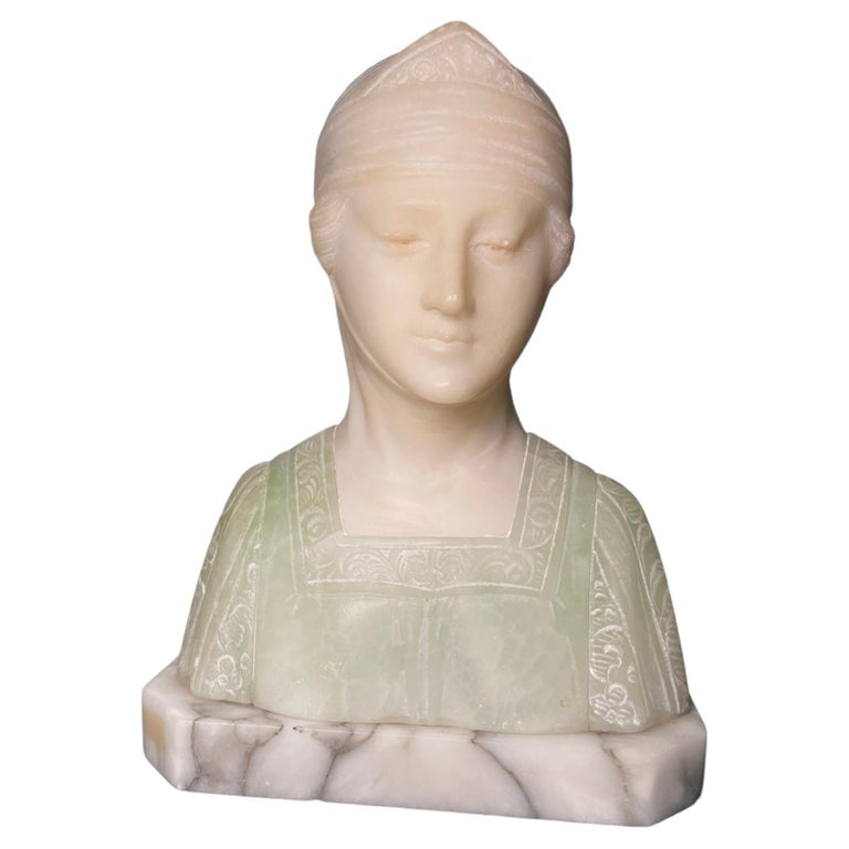 Early 20th Century Marble and Alabaster Bust of Beatrice For Sale at ...