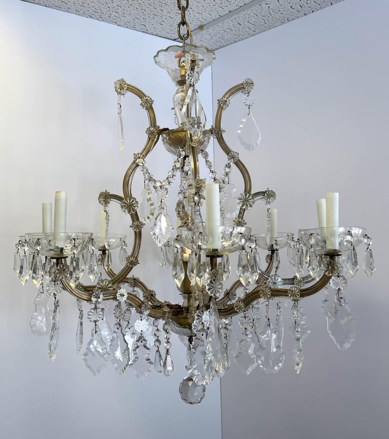 Early 20th Century Maria Theresa 8 Arm Crystal Chandelier For Sale at ...