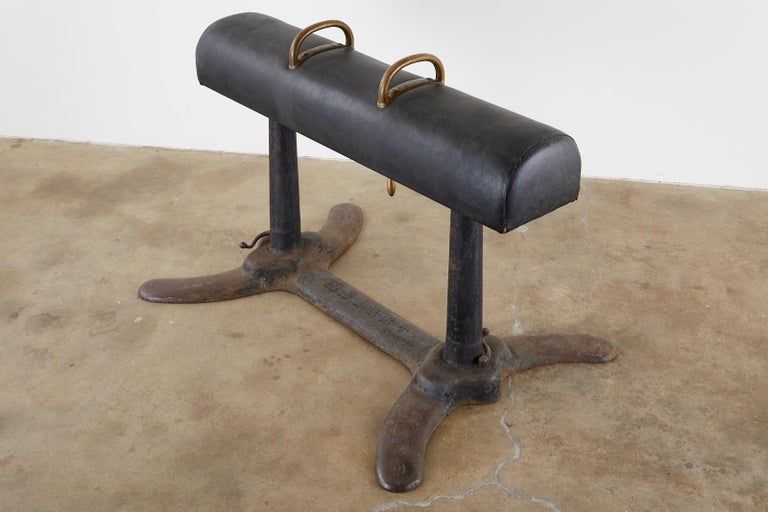 Early 20th Century Medart Iron Bronze Pommel Horse at 1stDibs