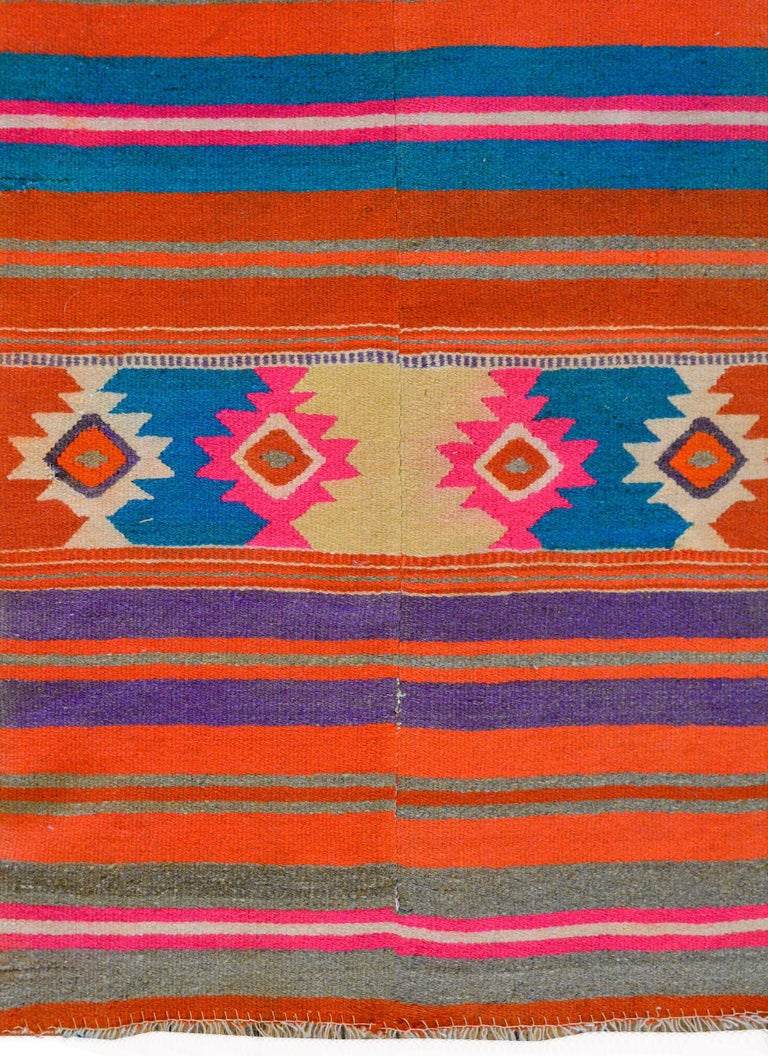 Late 20th Century Mexican Kilim Rug For Sale at 1stDibs