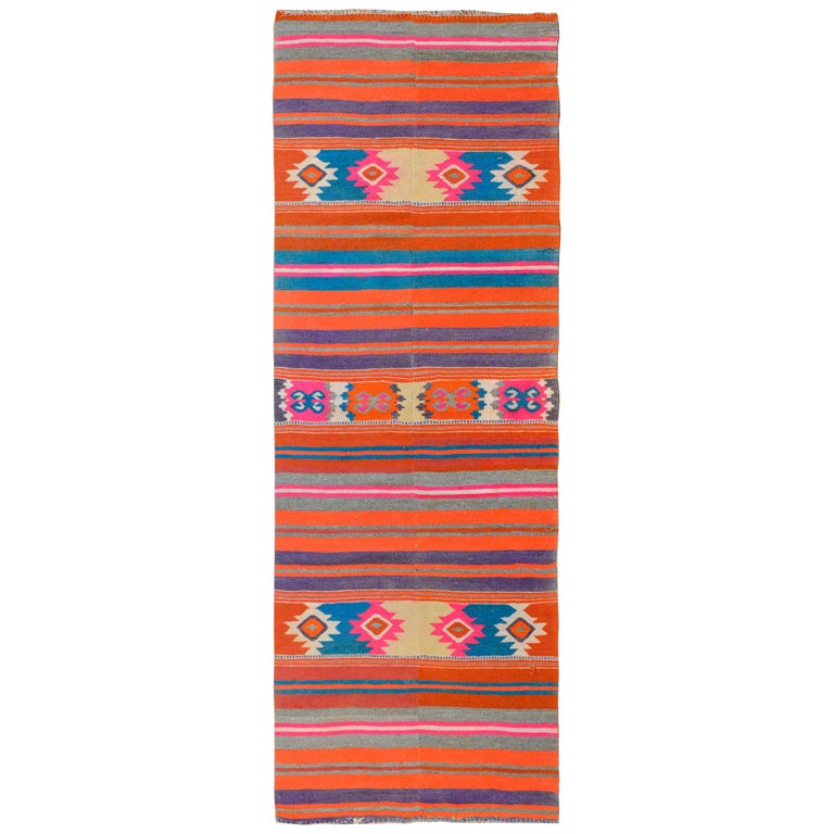 Late 20th Century Mexican Kilim Rug For Sale at 1stDibs