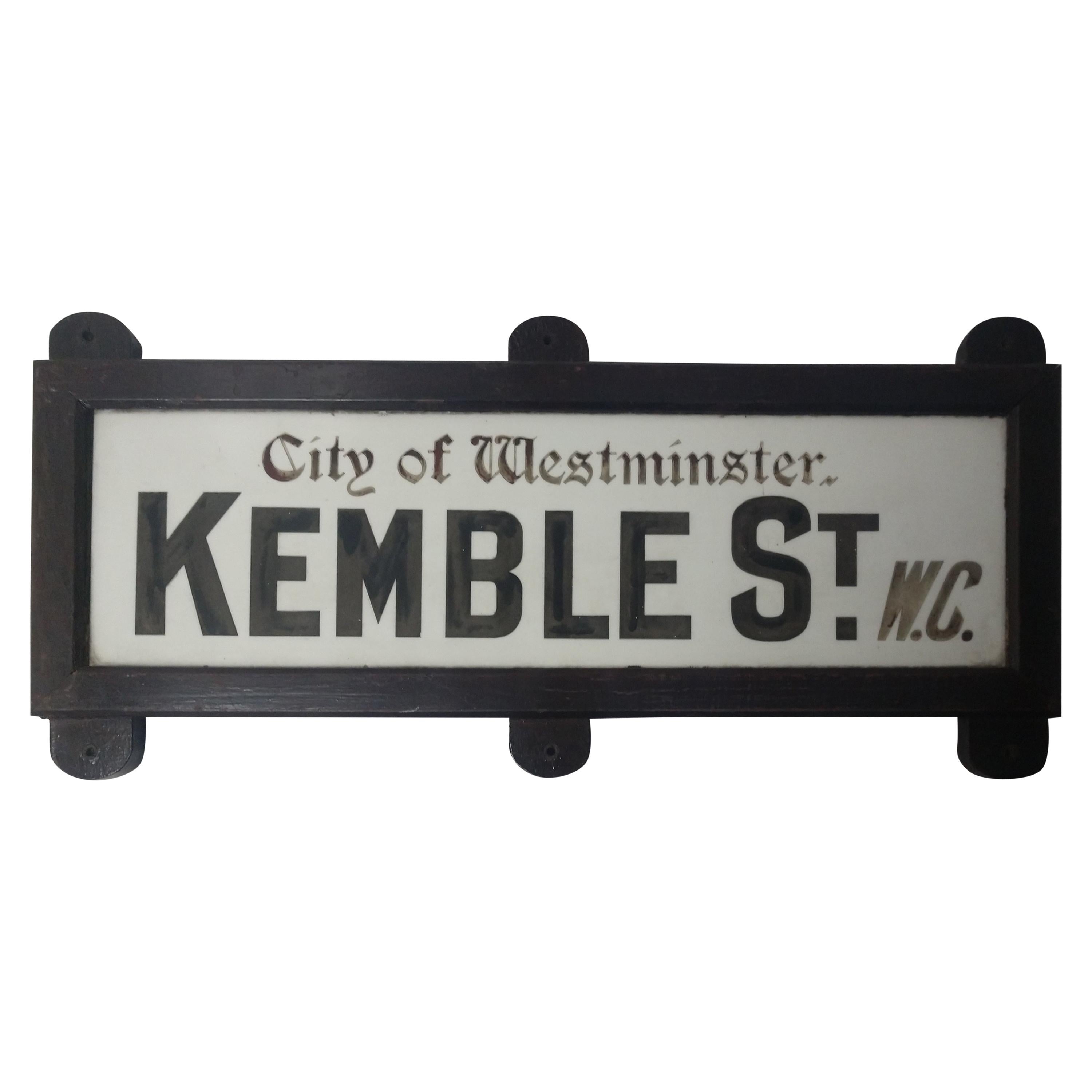 Late 19th Century Milk Glass London England Street Sign For Sale at ...