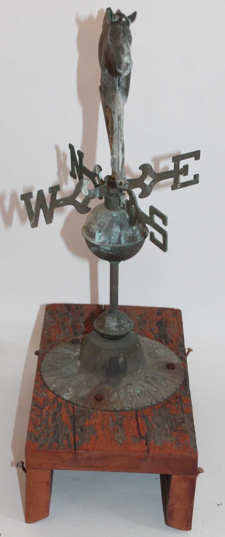 Early 20th Century Miniature Horse Weather Vane and Directionals at ...