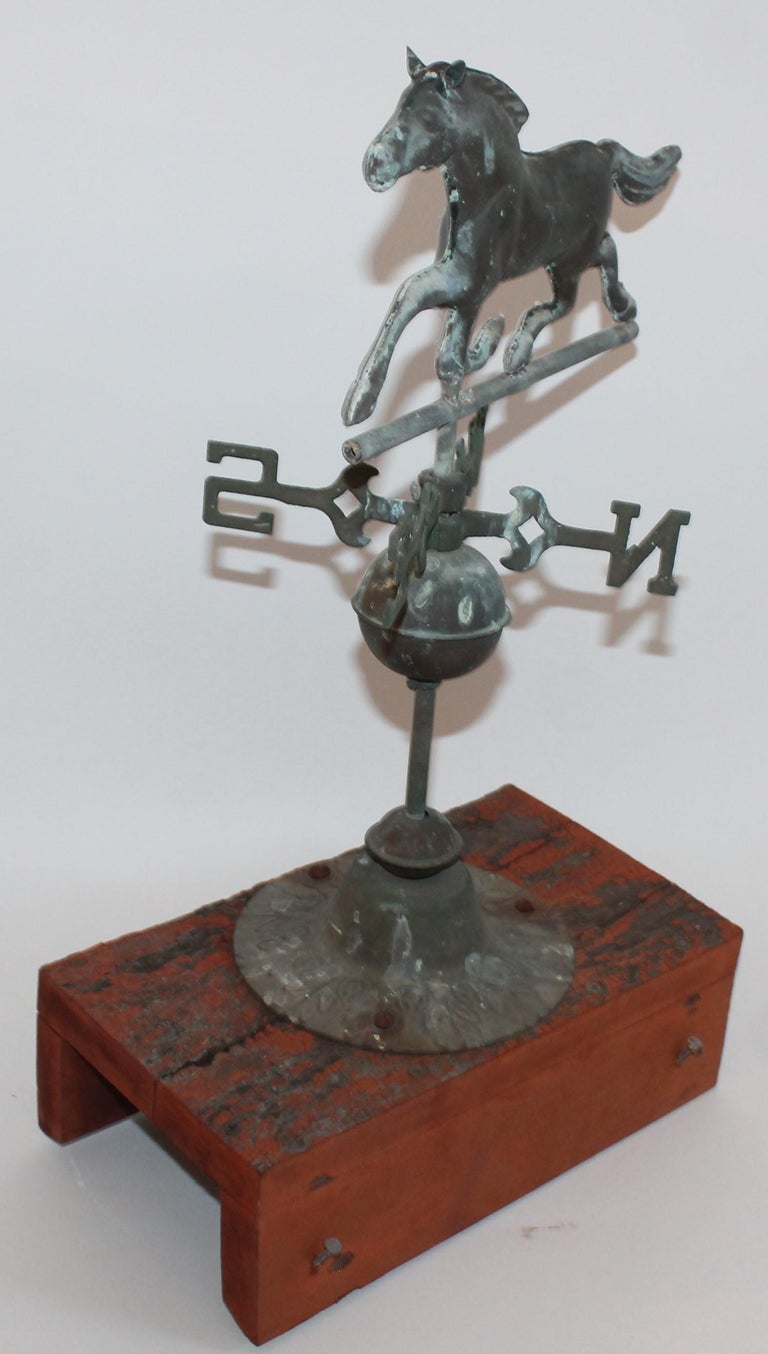 Early 20th Century Miniature Horse Weather Vane and Directionals at ...