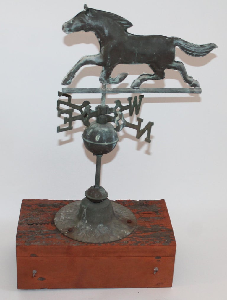 Early 20th Century Miniature Horse Weather Vane and Directionals at ...