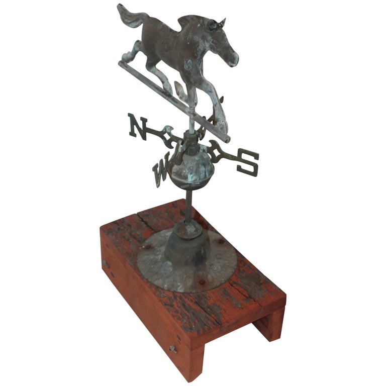 Early 20th Century Miniature Horse Weather Vane and Directionals at ...