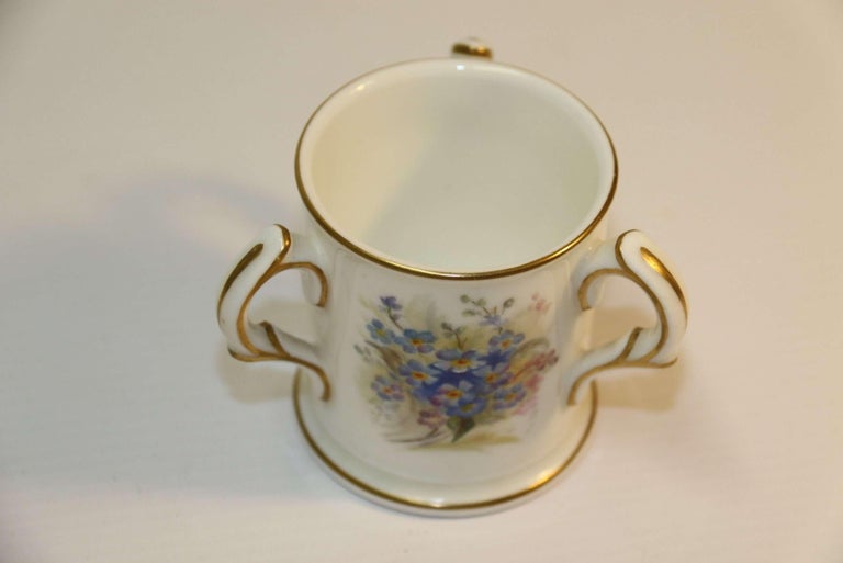 Early 20th Century Miniature Royal Worcester Porcelain Loving Cup ...