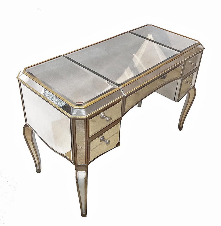 Mid 20th Century Mirrored Table / Desk For Sale at 1stDibs