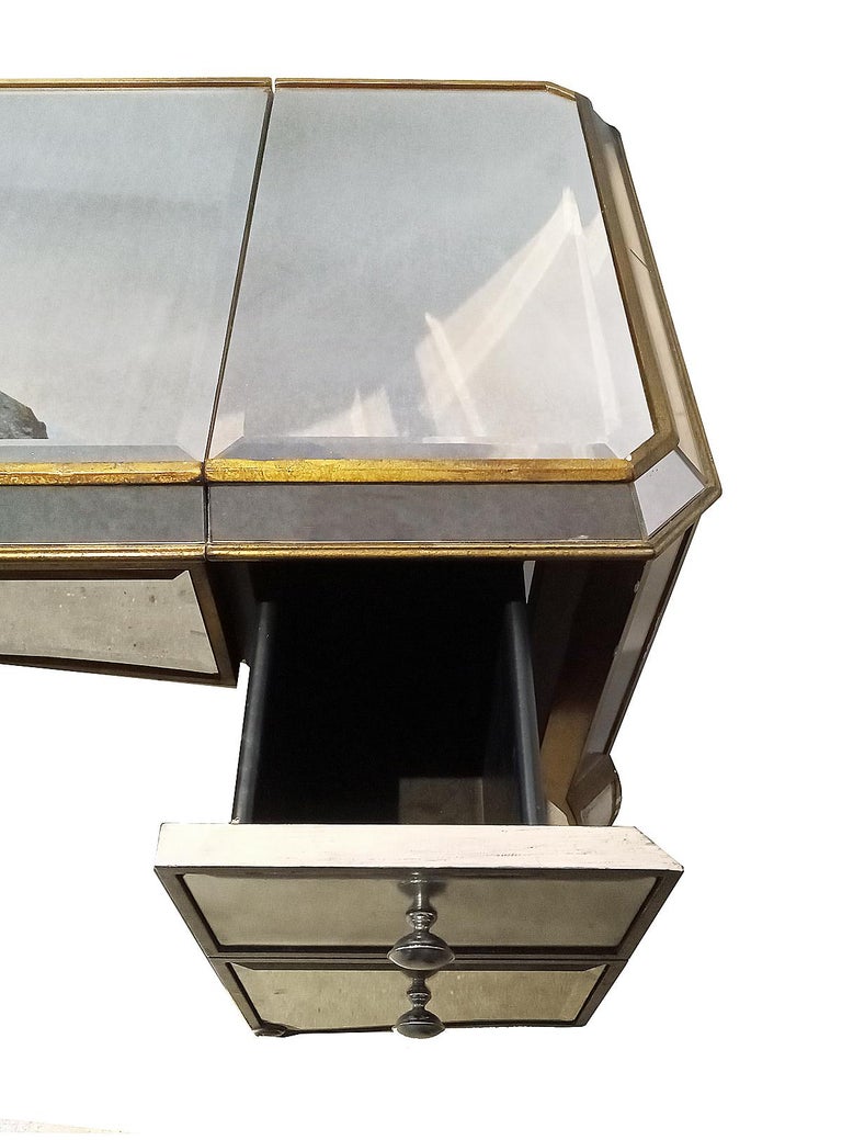 Mid 20th Century Mirrored Table / Desk For Sale at 1stDibs