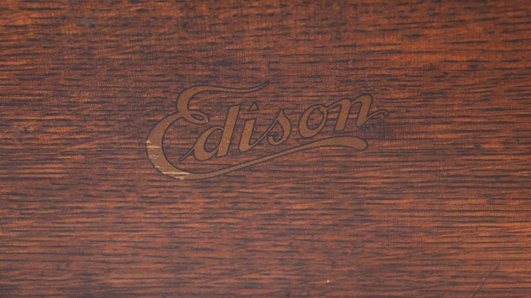 Early 20th Century Oak Edison Cylinder Phonograph 5 Cylinders For Sale ...