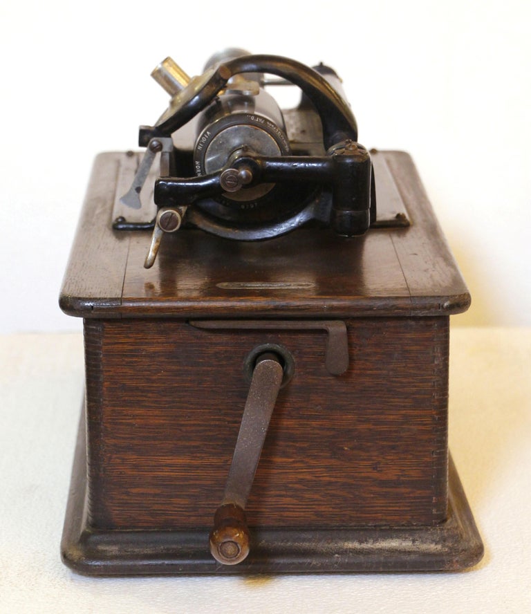 Early 20th Century Oak Edison Cylinder Phonograph 5 Cylinders For Sale ...