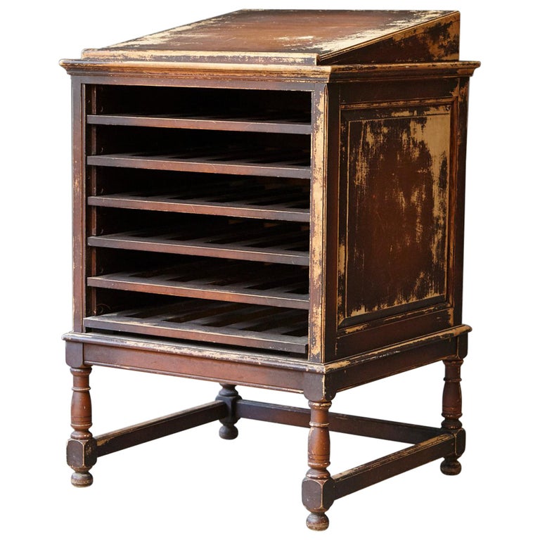 Early 20th Century Oak Slant Top Stand Up Desk by Library Bureau Makers ...