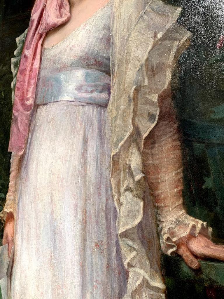 Early 20th Century Oil on Canvas "Contemplation", Signed W.H. Durham ...