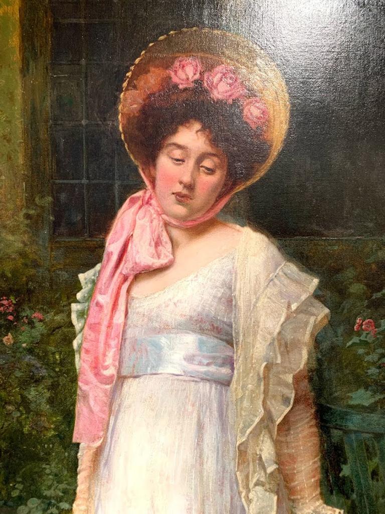 Early 20th Century Oil on Canvas "Contemplation", Signed W.H. Durham ...