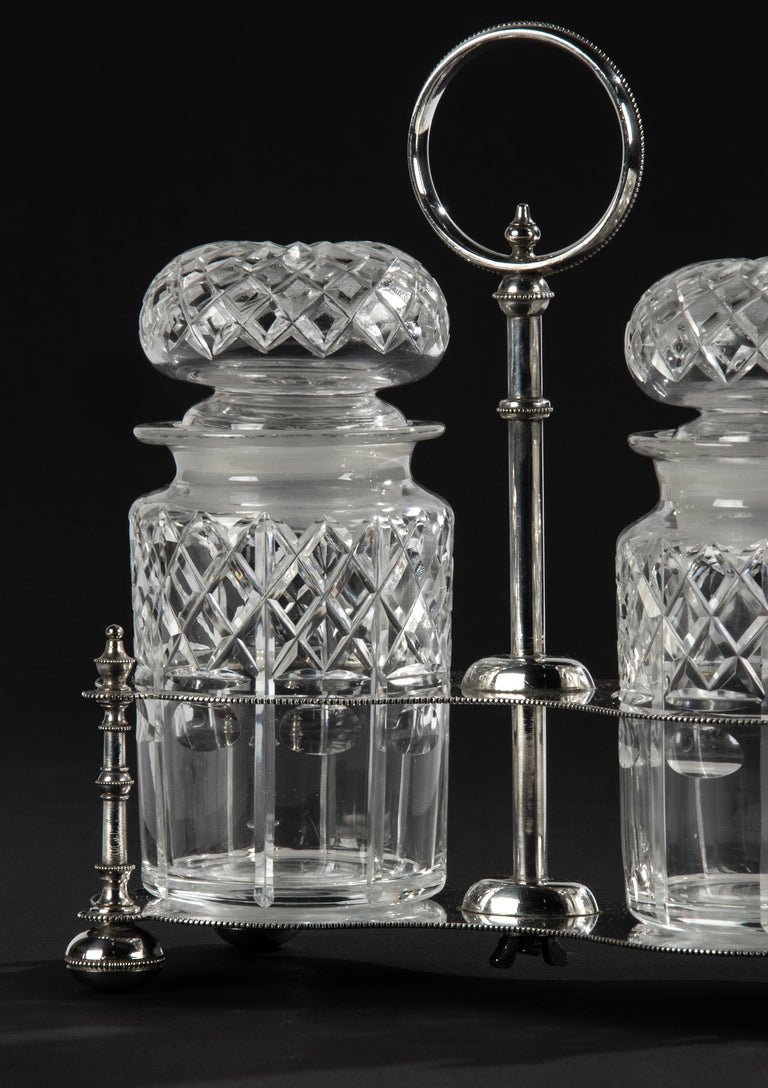 Early 20th Century Old Sheffield Plate and Crystal Serving Piece For ...