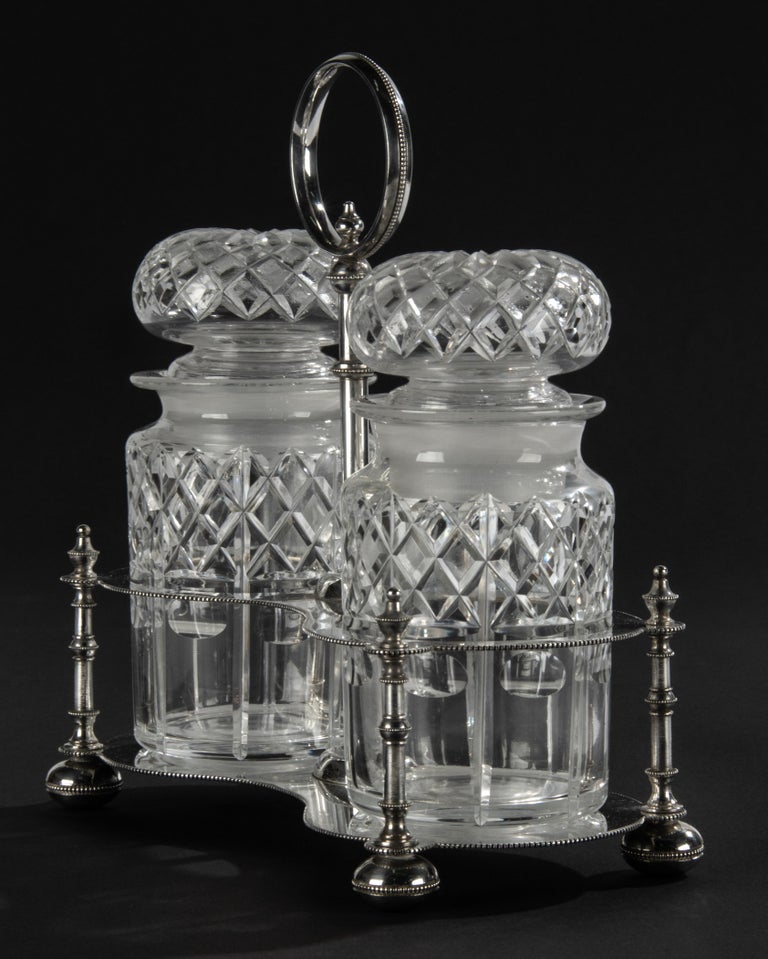 Early 20th Century Old Sheffield Plate and Crystal Serving Piece For ...
