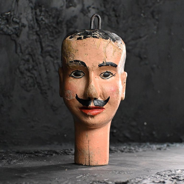 Early 20th Century Oversized Handcrafted French Puppet Head For Sale at ...