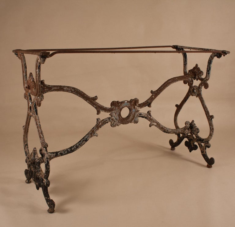 Early 20th Century Painted Iron Table Base at 1stDibs