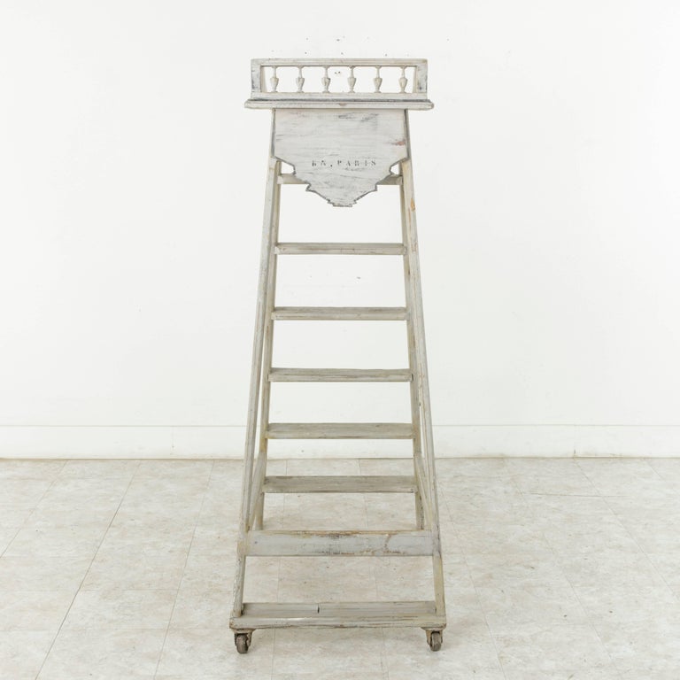 Early 20th Century Painted Library Ladder from Bibliothèque Nationale ...