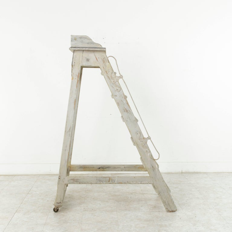 Early 20th Century Painted Library Ladder from Bibliothèque Nationale ...