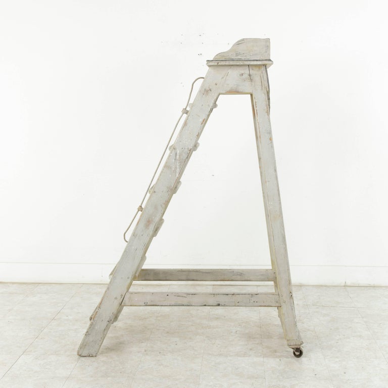 Early 20th Century Painted Library Ladder from Bibliothèque Nationale ...