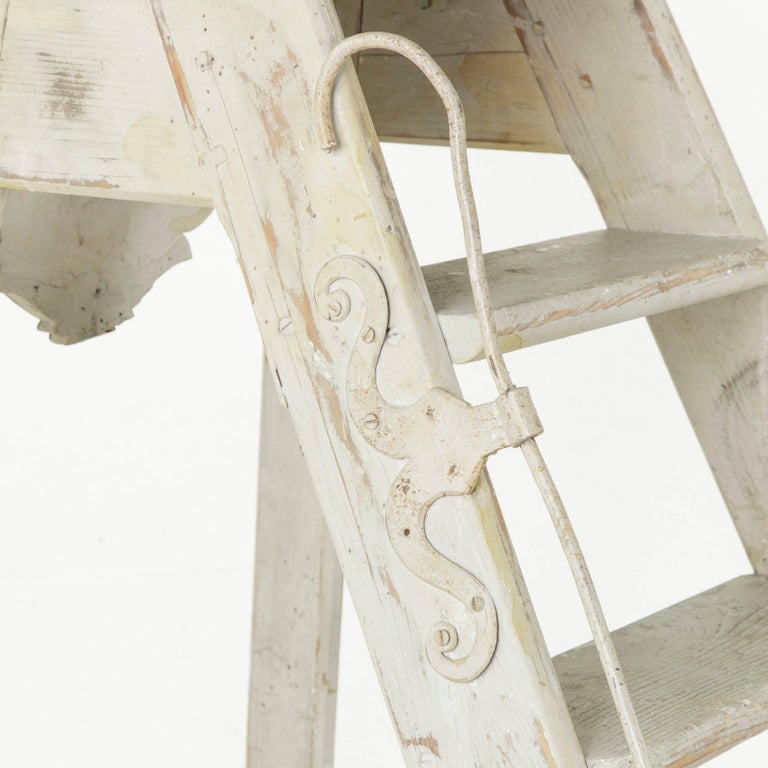 Early 20th Century Painted Library Ladder from Bibliothèque Nationale ...