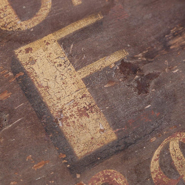 Early 20th Century Painted Wooden French Trade Sign at 1stDibs