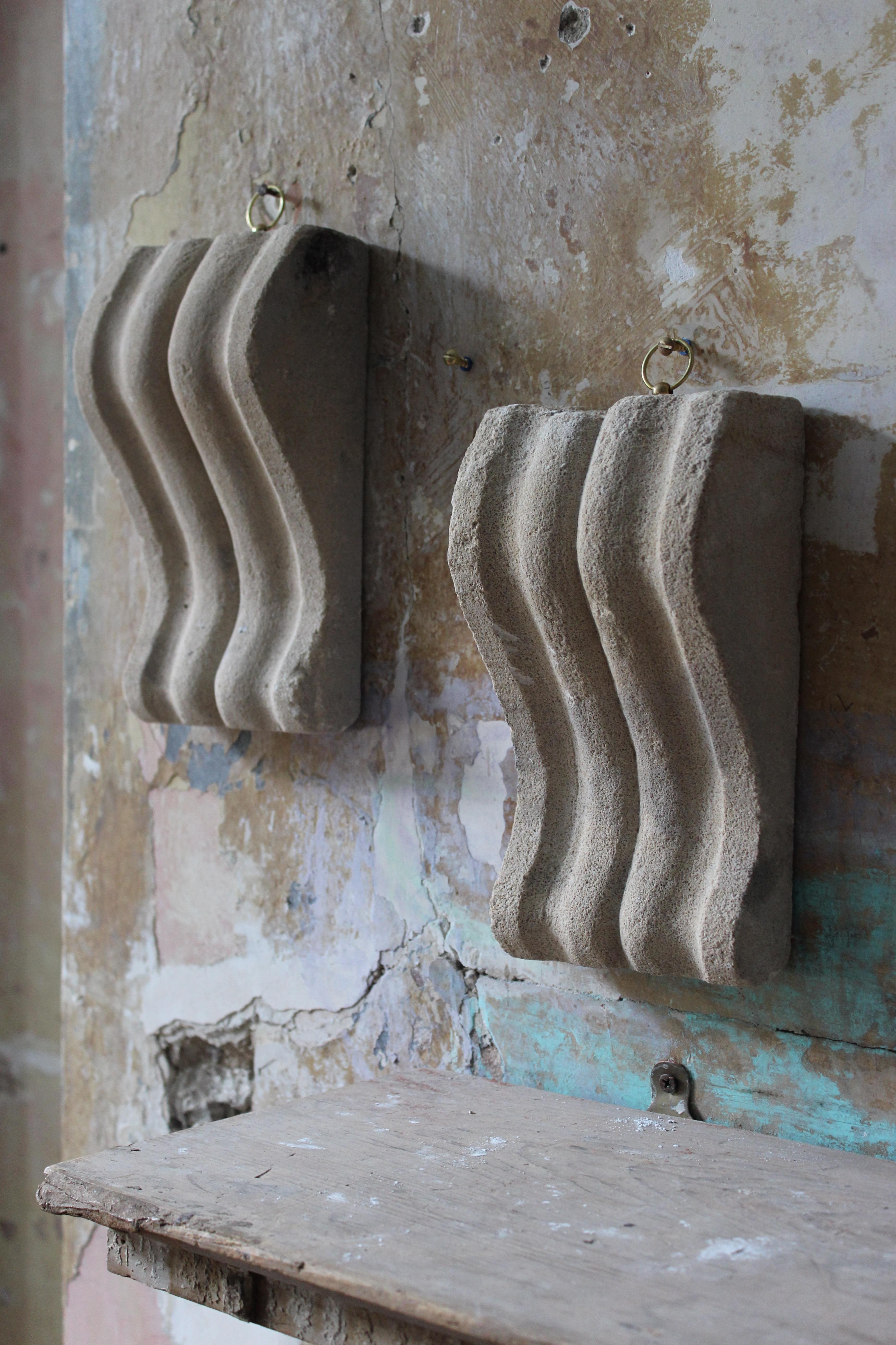 Early 20th Century Pair of Carved Stone Architectural Elements Corbels ...