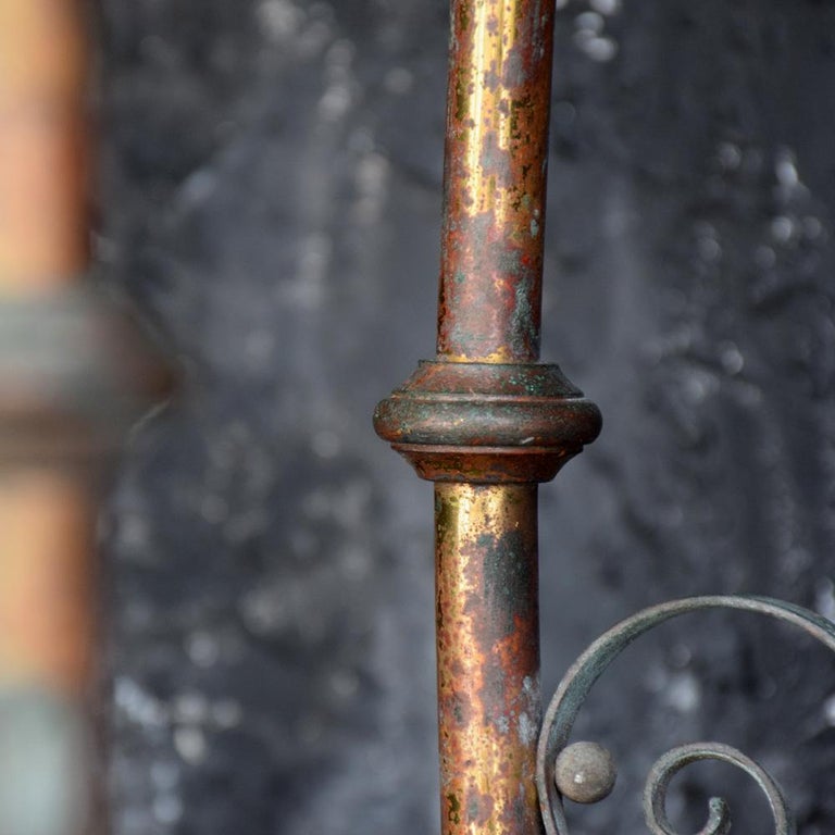 Early 20th Century Pair of Copper and Brass Converted Wall Gas Lights ...