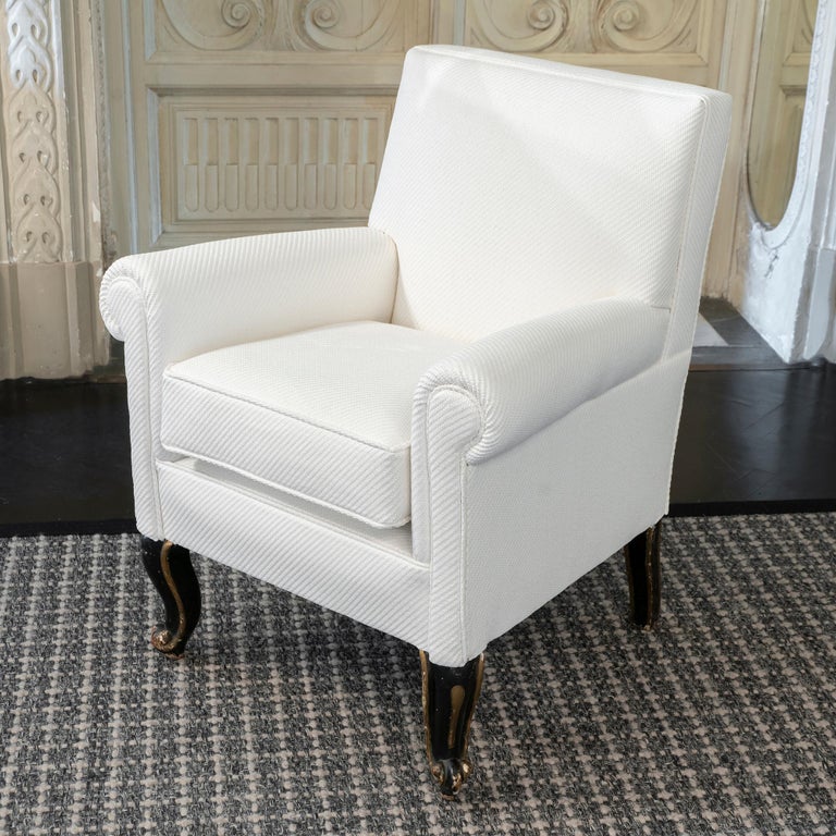 Early 20th Century Pair of Italian Armchairs White Raffia at 1stDibs