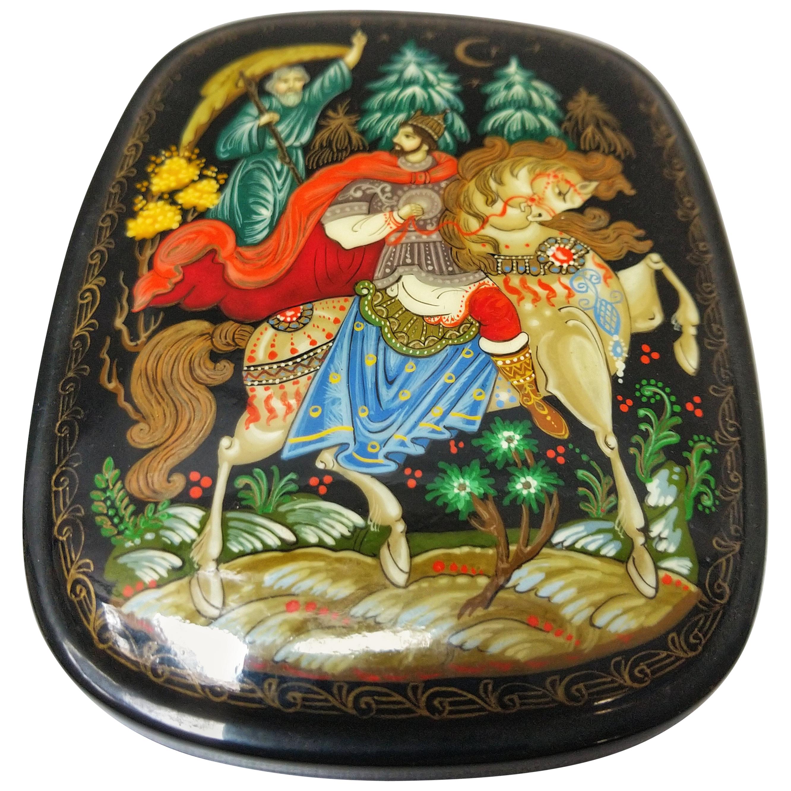 Early 20th Century Paper Mache Laquered Hand Painted and Signed Russian ...