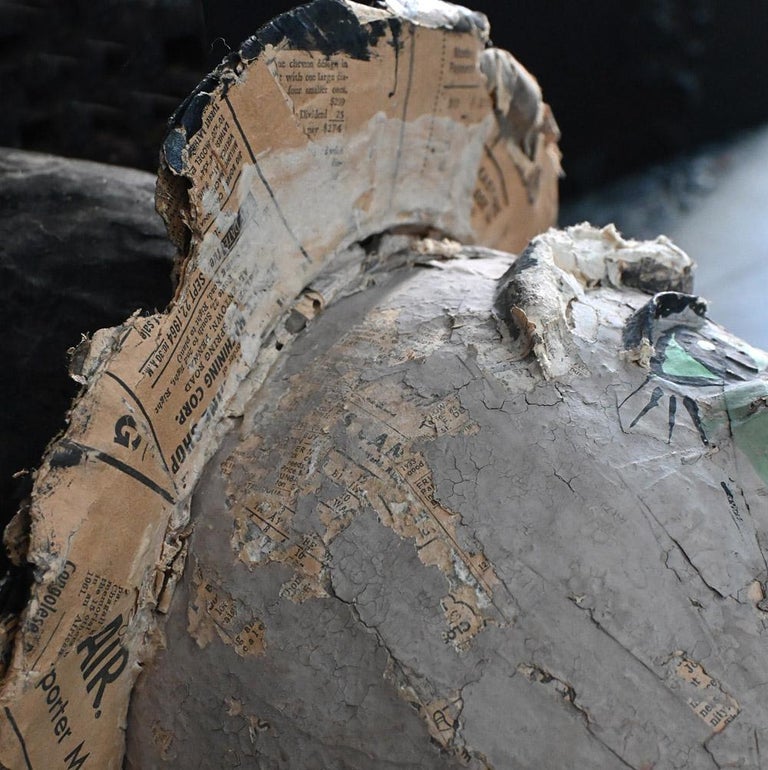 Early 20th Century Papier Mache American Carnival Head For Sale at 1stDibs