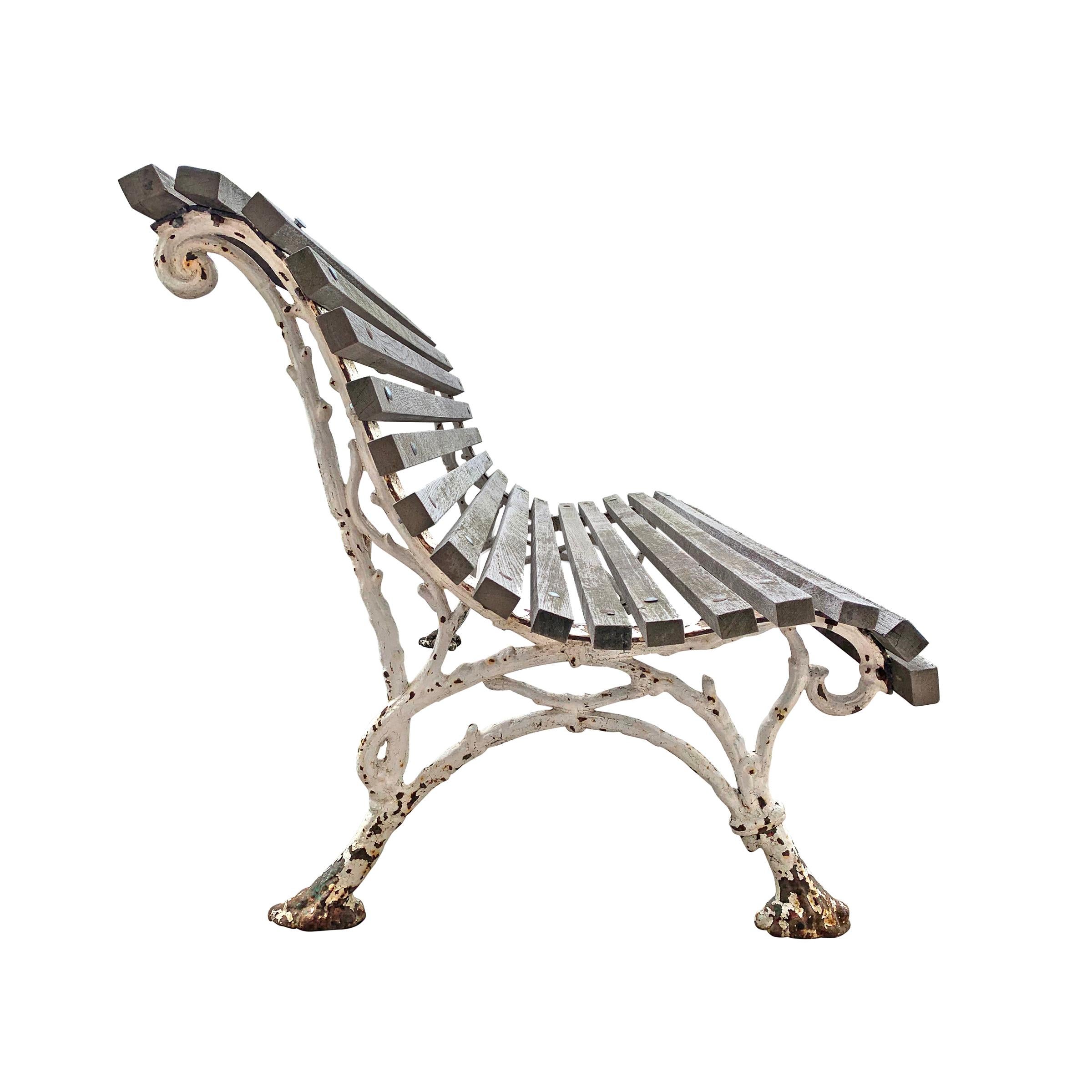 Early 20th Century Parisian Faux Bois Bench at 1stDibs | parisian bench