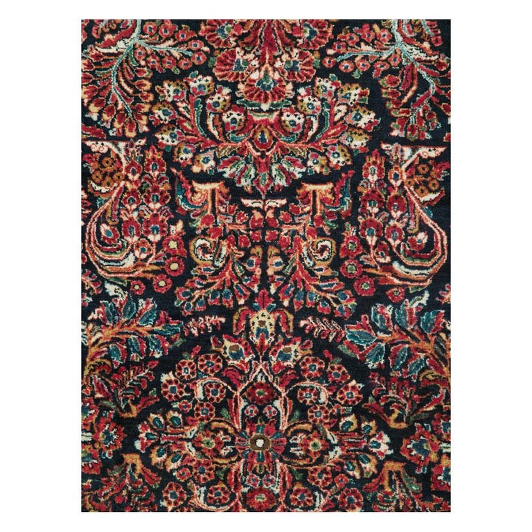 Early 20th Century Persian "American" Style Floral Sarouk Accent Rug ...