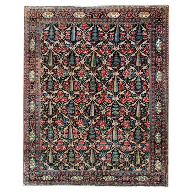 Early 20th Century Persian Bakhtiari Rug For Sale at 1stDibs