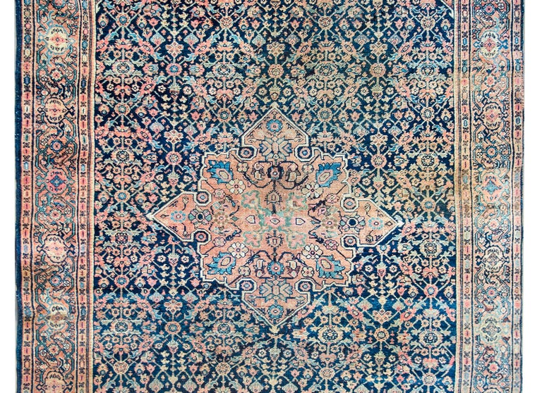 Early 20th Century Persian Farahan Herati Rug For Sale at 1stDibs