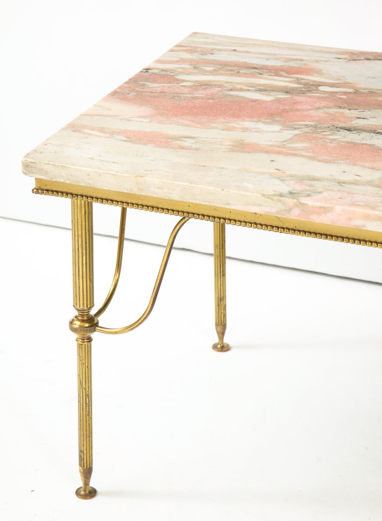 Early 20th Century Pink Marble Cocktail Table at 1stDibs