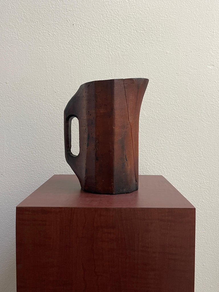 Early 20th Century Rustic Rosewood Pitcher For Sale at 1stDibs