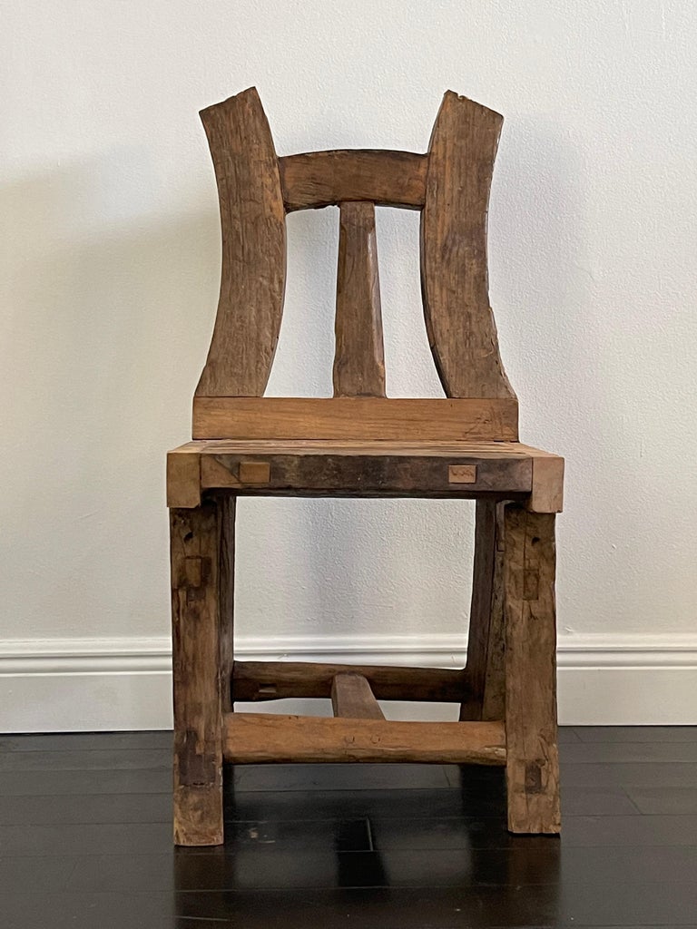 Early 20th Century Rustic Spanish Shaker Chair For Sale at 1stDibs