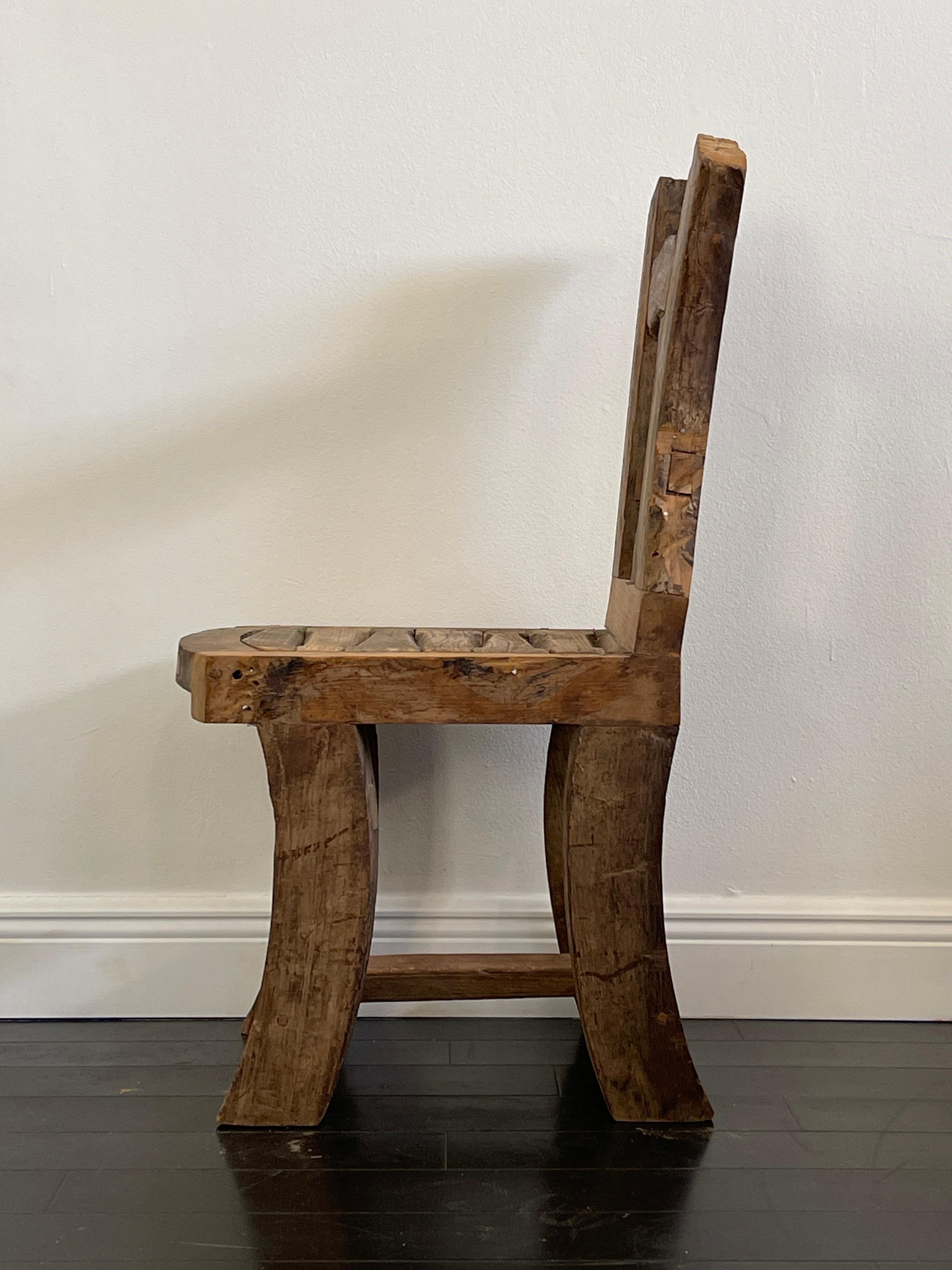 Early 20th Century Rustic Spanish Shaker Chair For Sale at 1stDibs