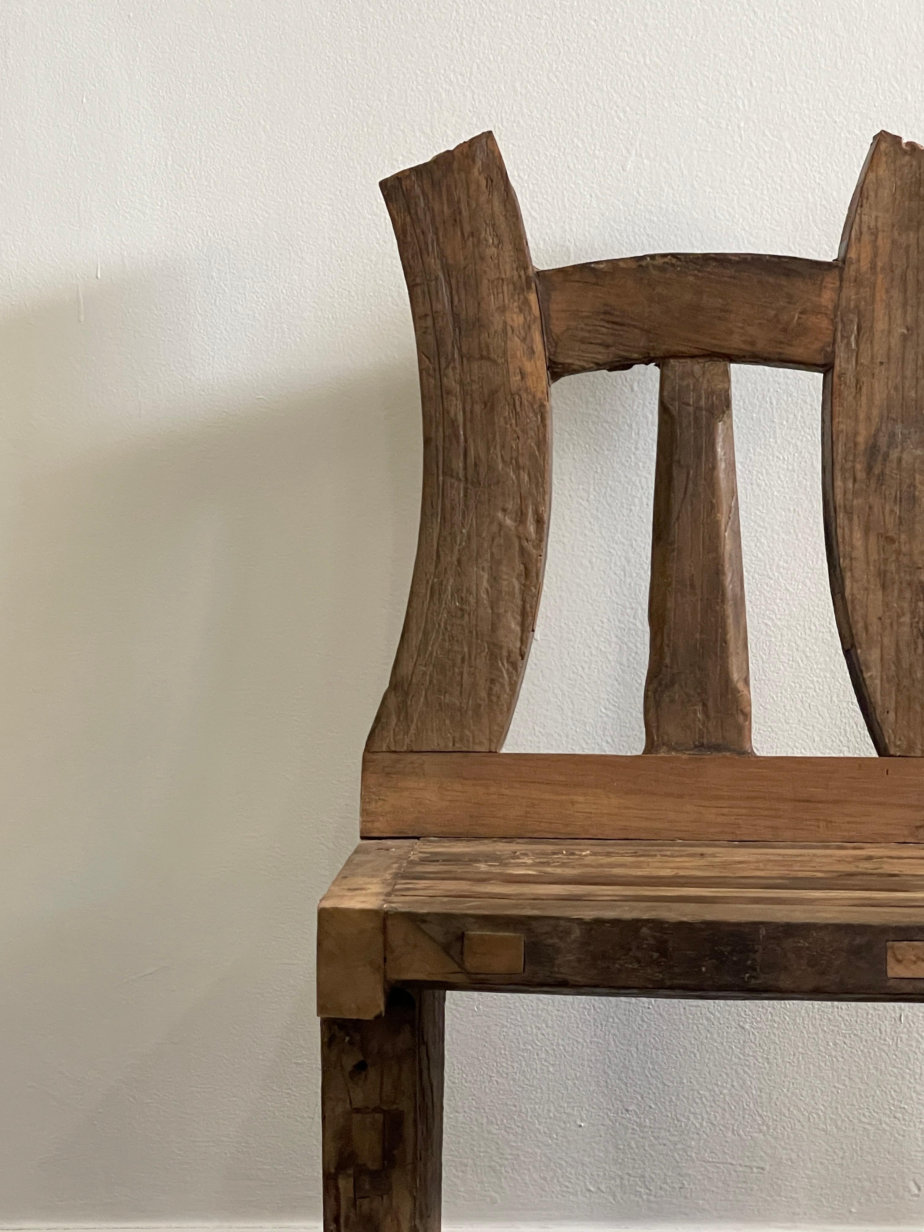 Early 20th Century Rustic Spanish Shaker Chair For Sale at 1stDibs