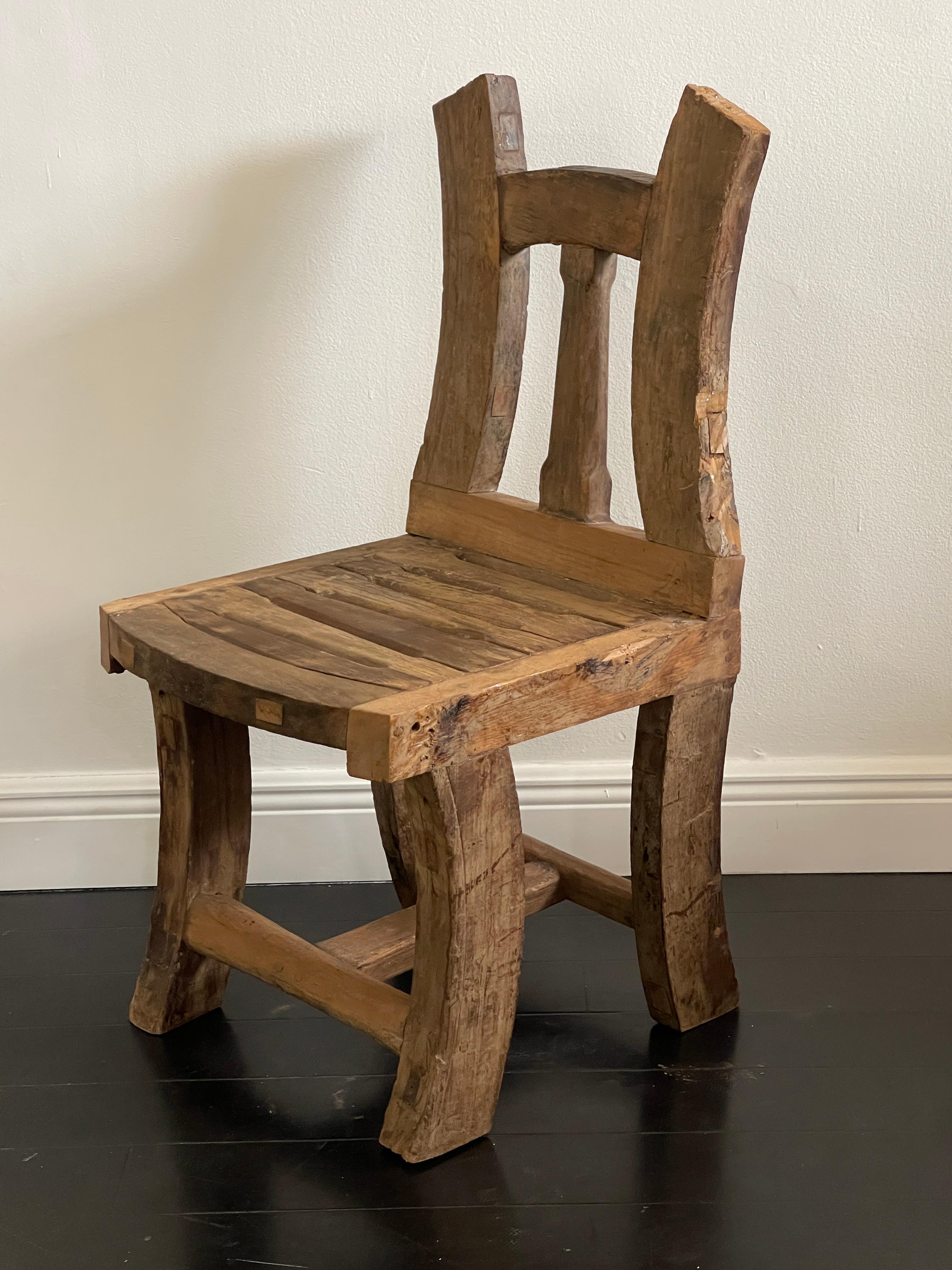Early 20th Century Rustic Spanish Shaker Chair For Sale at 1stDibs