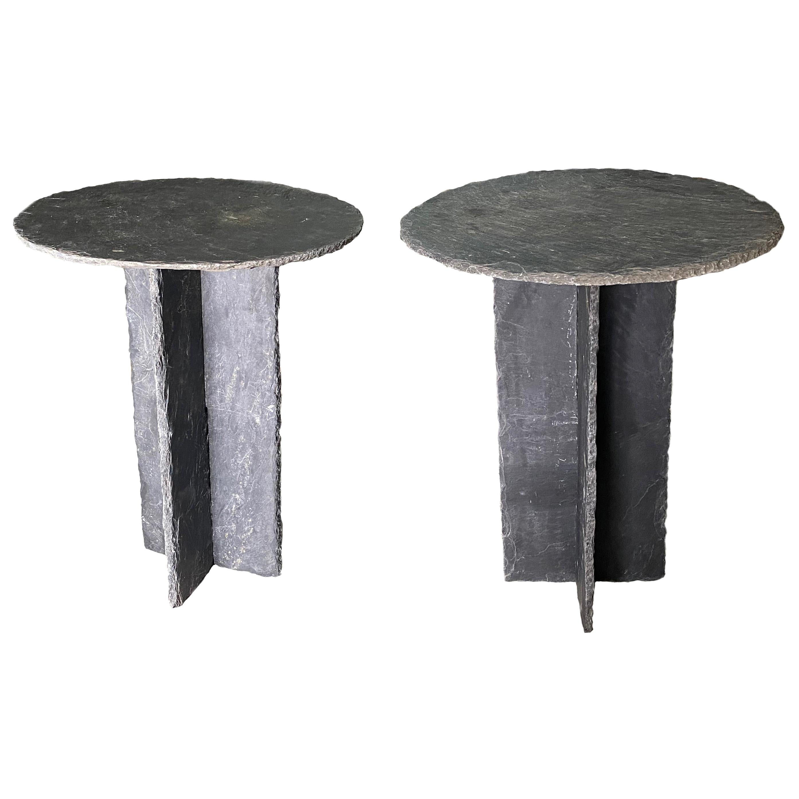 Early 20th Century Rare Black Slate Tables From Trelaze, France at 1stDibs