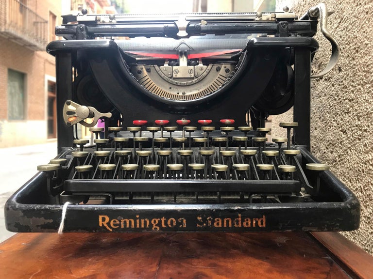 Early 20th Century Remington Metal and Steel Typewriter in Black Color ...