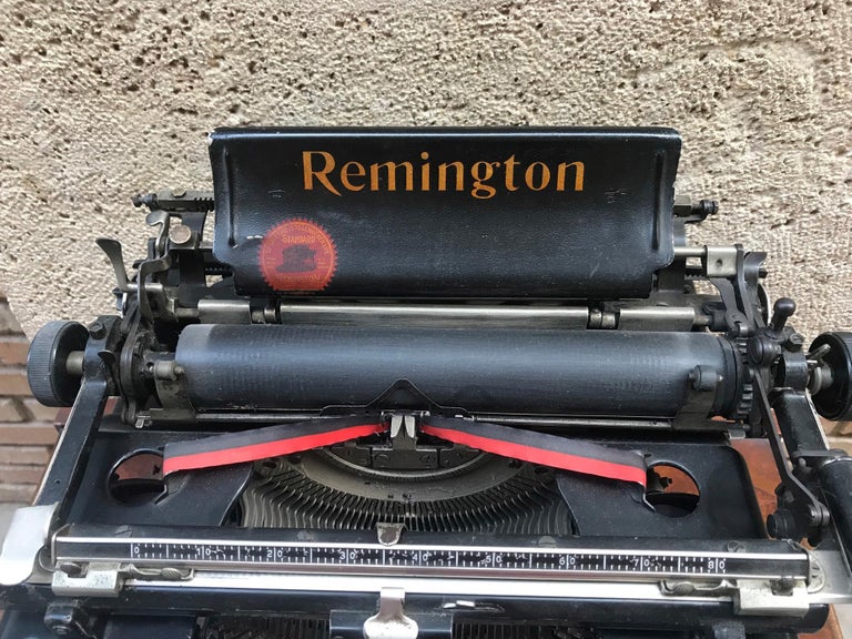 Early 20th Century Remington Metal and Steel Typewriter in Black Color ...