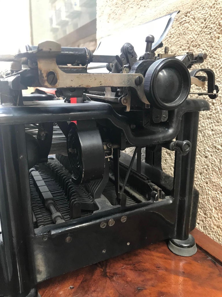Early 20th Century Remington Metal and Steel Typewriter in Black Color ...