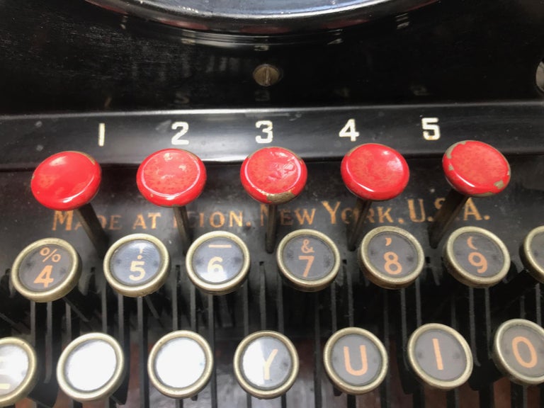 Early 20th Century Remington Metal and Steel Typewriter in Black Color ...