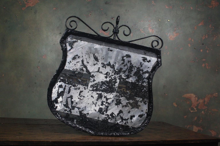 Early 20th Century Reverse Painted Funeral and Cremations Double Sided ...